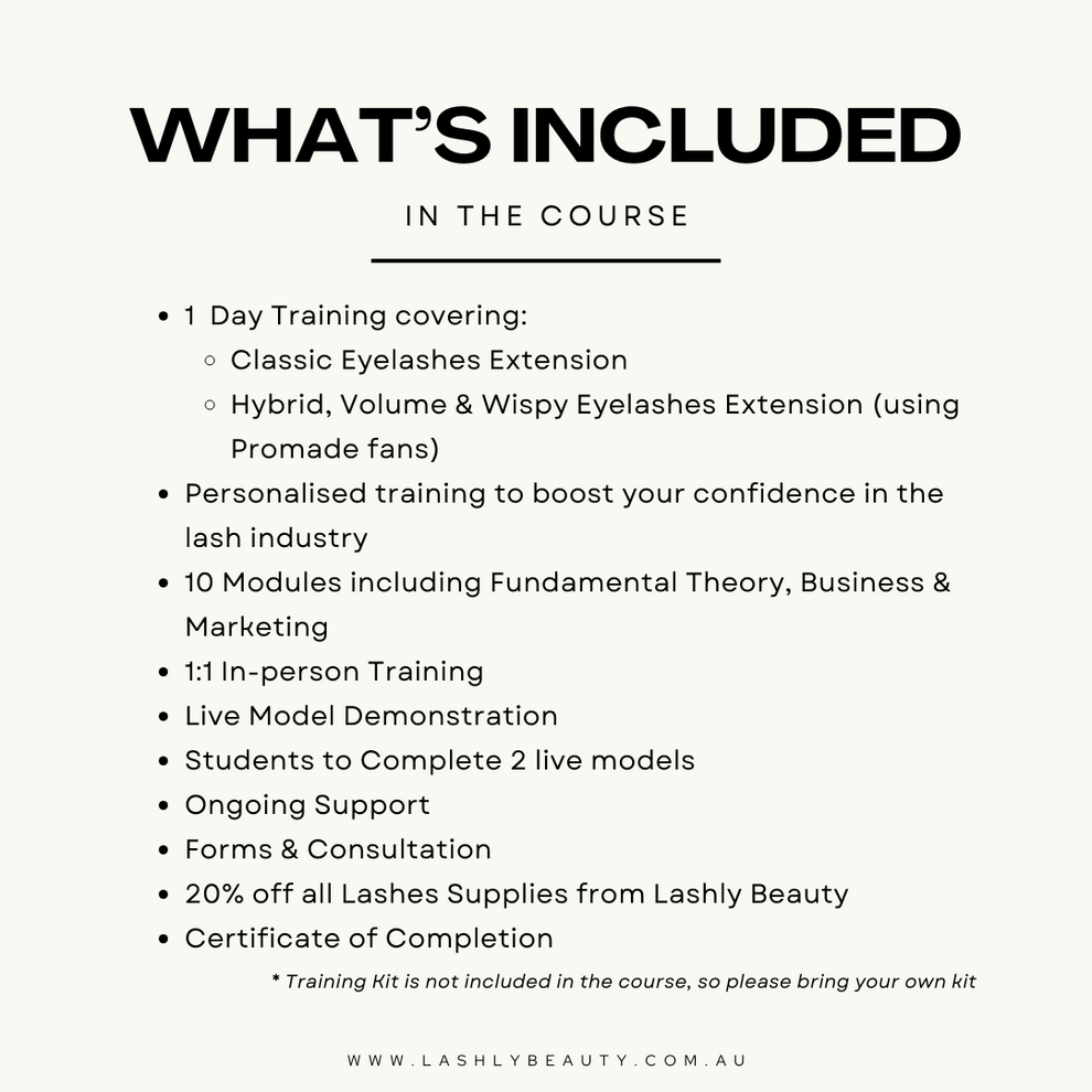 1-Day 1:1 PRIVATE TRAINING - REFRESHER COURSE – Lashly Beauty